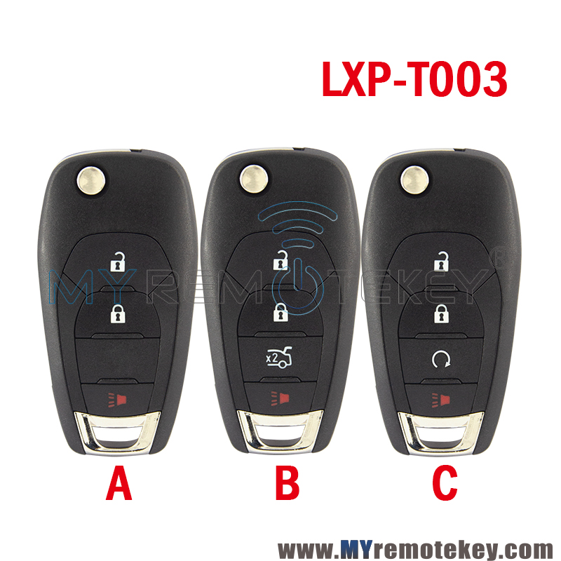 LXP-T003 Flip Remote Key 3/4 Button 315MHz ID46 HU101 for Chevrolet ...
