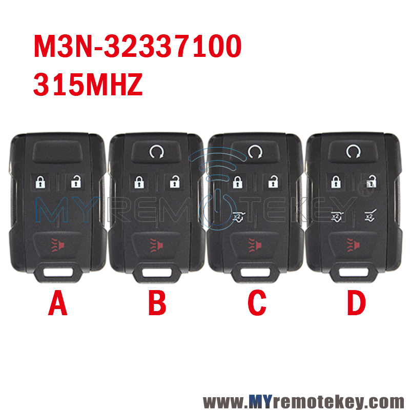 FCC M3N-32337100 Keyless Entry Remote Control Car Key Fob 315mhz for ...