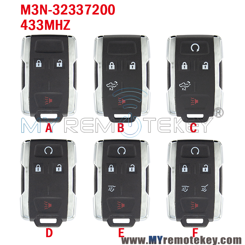 FCC M3N-32337200 Keyless Entry Remote Control Car Key Fob 433mhz for ...
