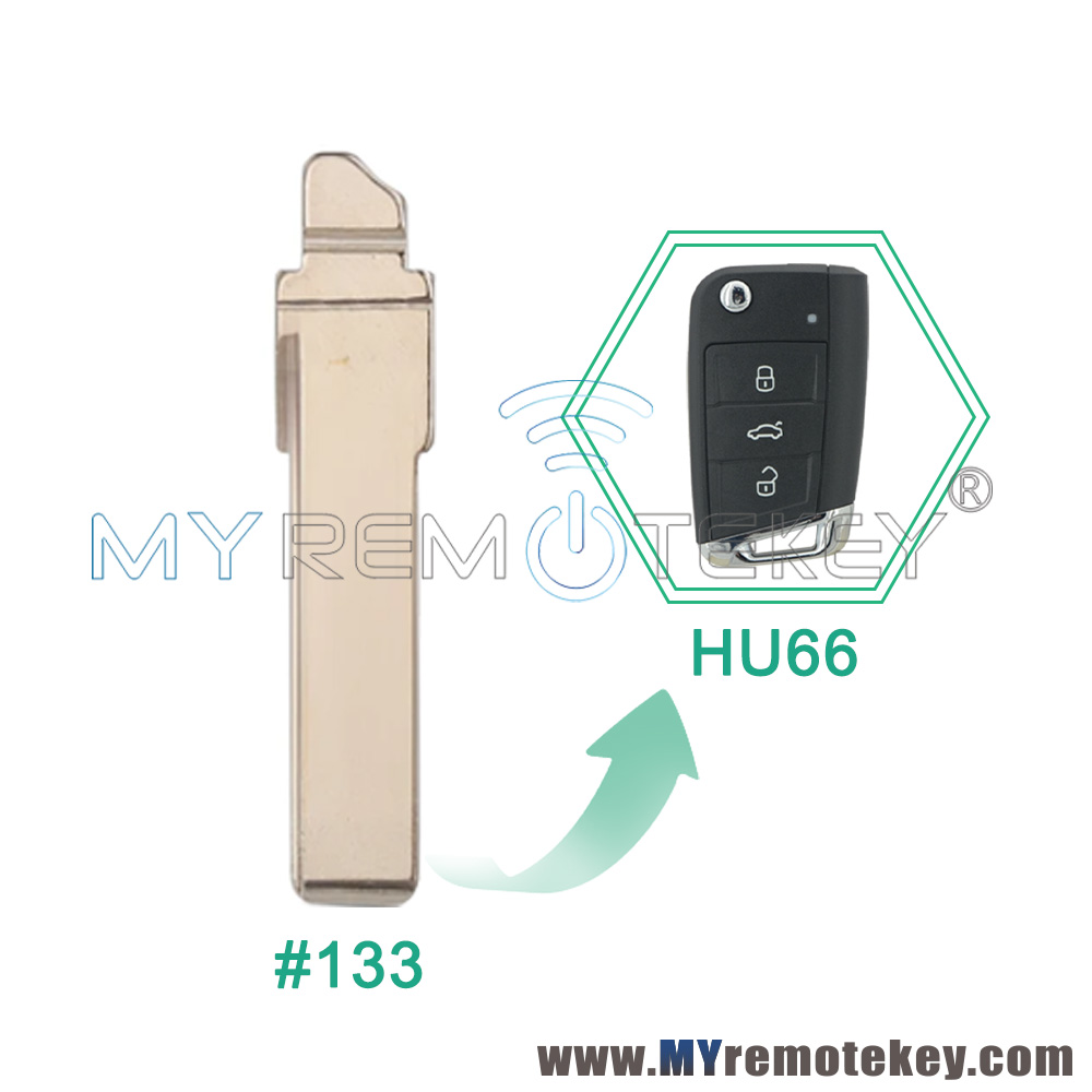 1 bag/25pcs New Uncut Flip Key Blade HU66 For Original VW Golf 7 flip ...