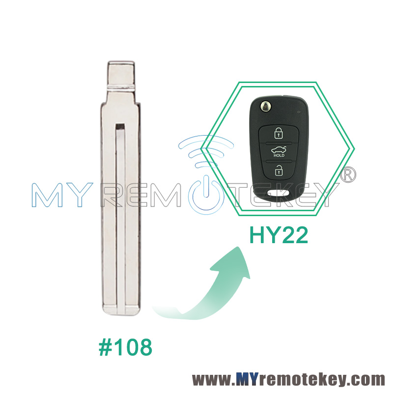 New Uncut Flip Key Blade 1 bag/25pcs HY22 For Original Hyundai Verna ...