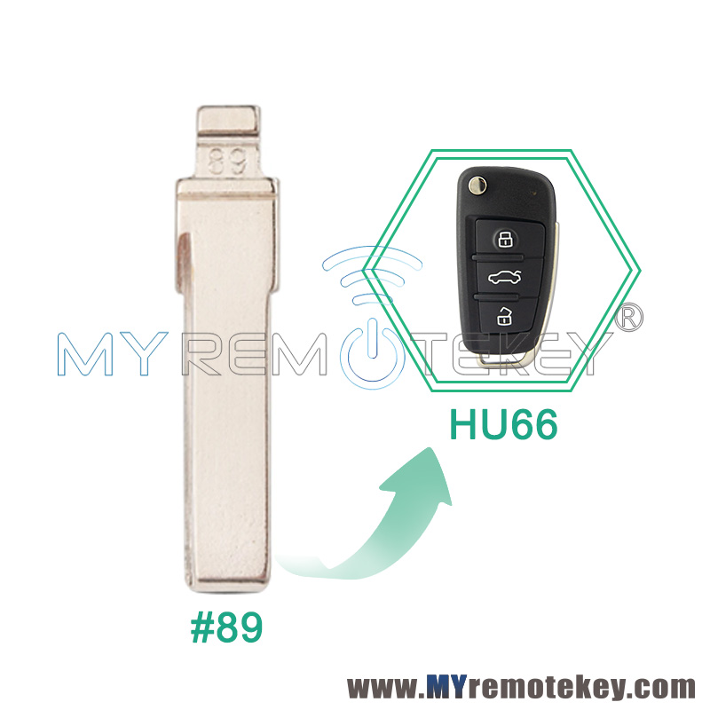 1 Bag/25pcs New Uncut Flip Key Blade HU66 For Original Audi A6L flip ...