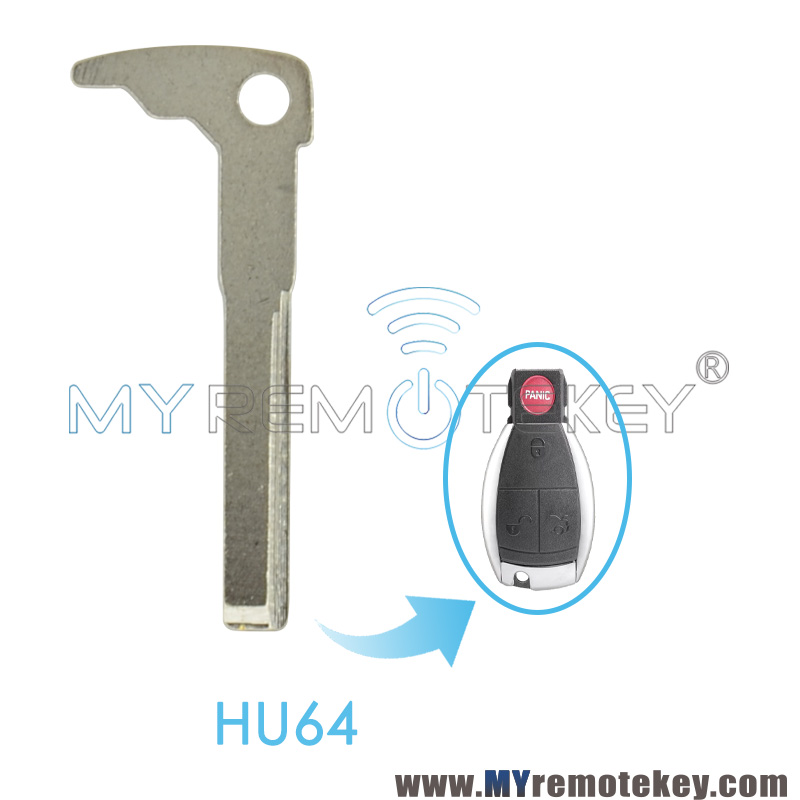 Smart key blade HU64 for Mercedes