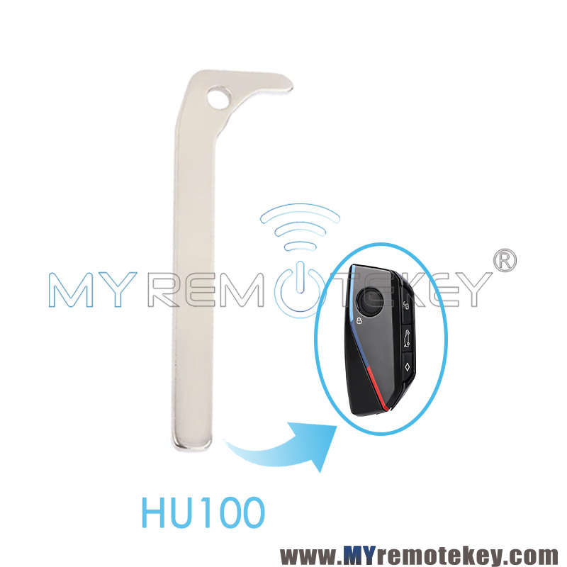 Emergency key blade HU100R for 2022-2023 BMW F/G series Smart Key