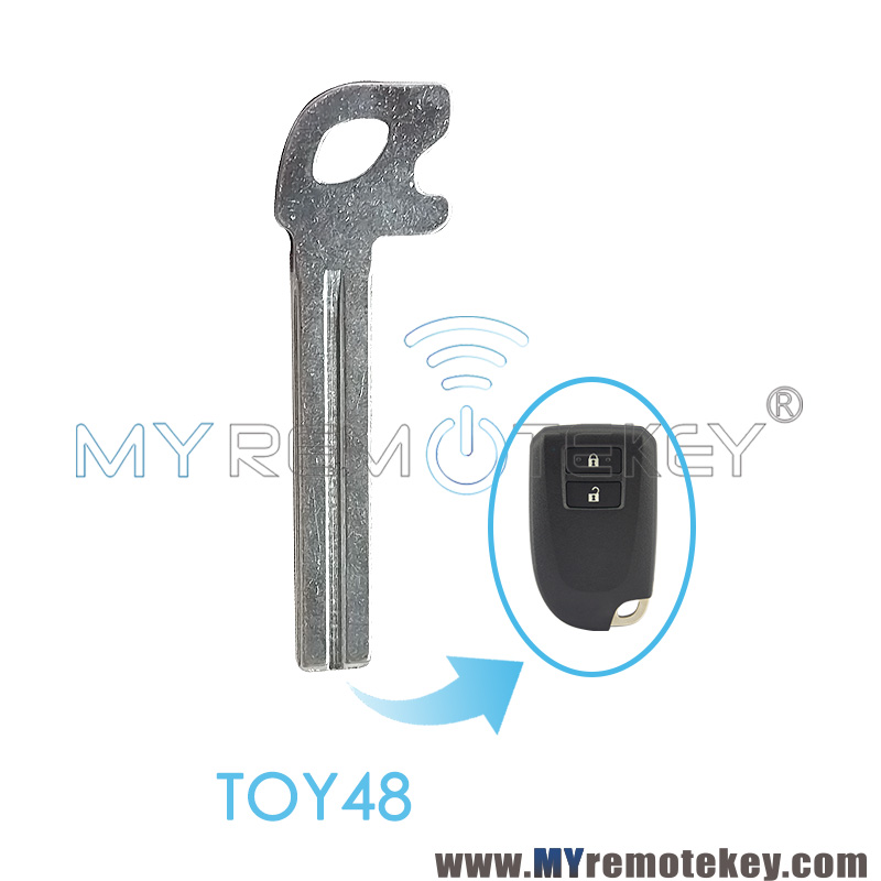 FCC BS1EW Smart key insert emergency key blade TOY48 for Toyota Yaris Aygo