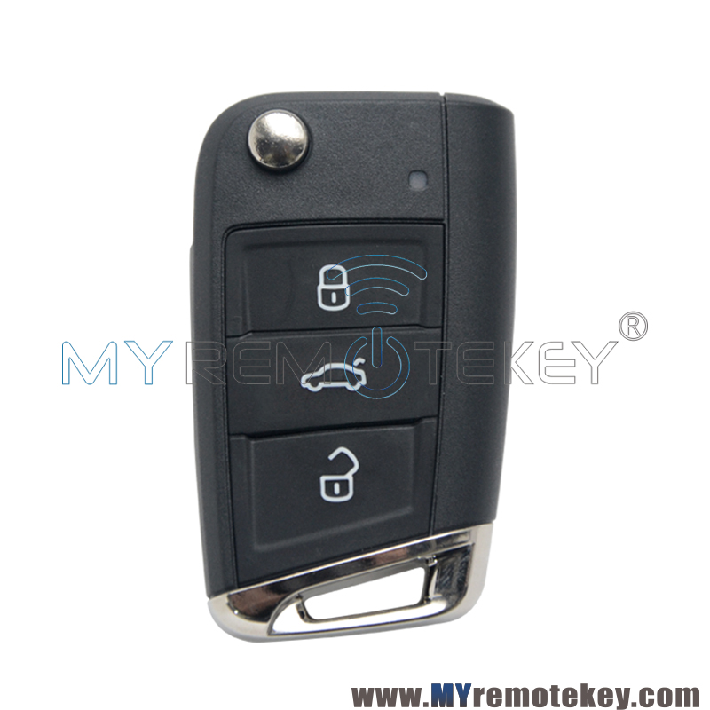 Original keyless go flip remote key 3 button 433Mhz for VW Golf 7 2013 ...