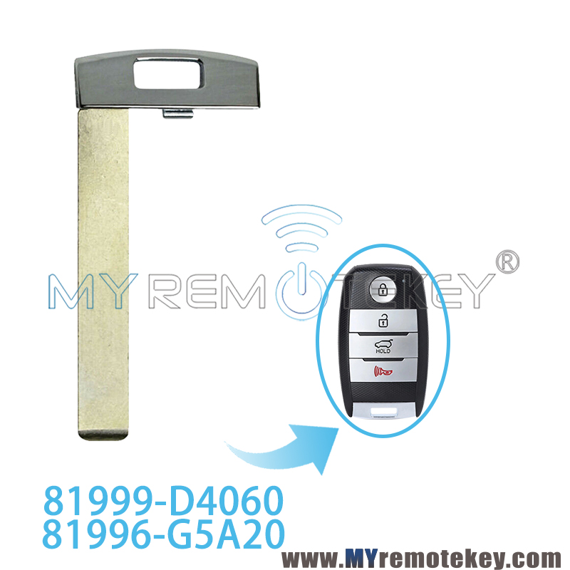 PN 81999-D4060 81996-G5A20 Emergency Insert Key Blade KK12 For Kia ...
