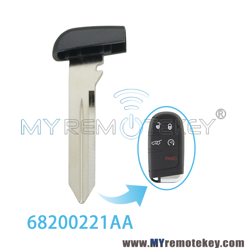 PN 68200221AA Plastic head emergency key blade Y157 / Y159 for 2011 ...