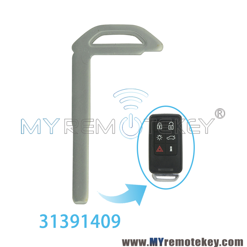 Emergency Key Blank Insert Blade Uncut for Volvo V40 XC60 S60 V60 V70 ...