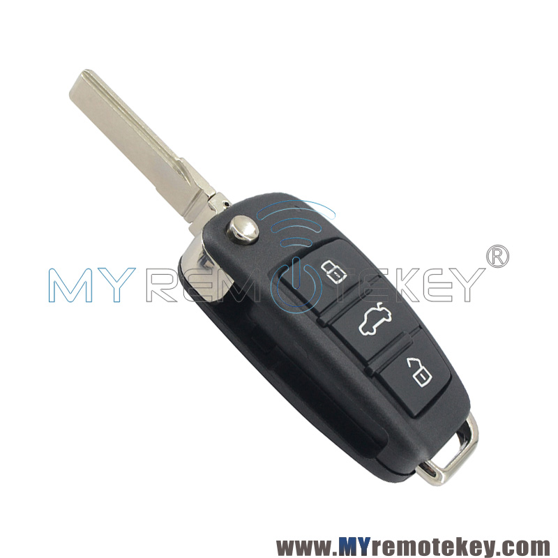 PN 8P0 837 220 D flip remote key 3 button 434Mhz ID48 chip for Audi A3 ...