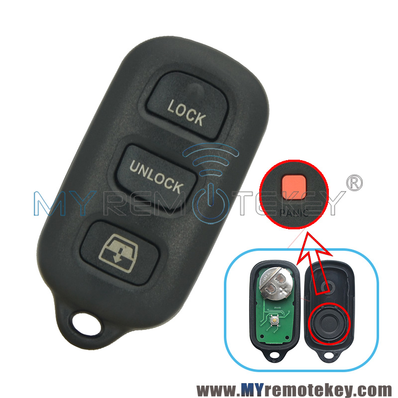 FCC GQ43VT14T Remote fob 314Mhz 3button with panic for 2003-2008 Toyota ...