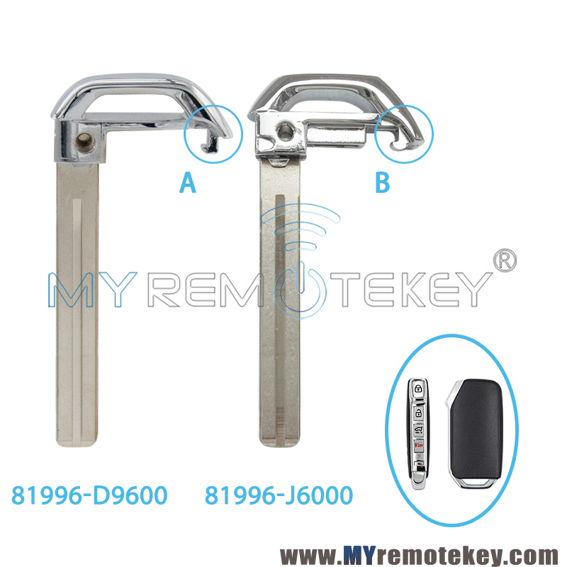 PN 81996-D9600 / 81996-J6000 emergency key Insert Blade For 2018-2020 ...