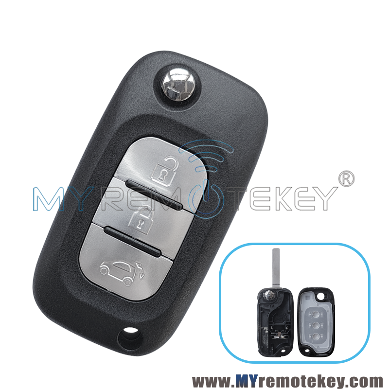 Flip remote Key shell 3 button for Mercedes Benz Smart Fortwo 453 ...
