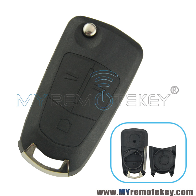 Flip key shell 3 button HU100 blade for Vauxhall Opel Corsa Astra ...