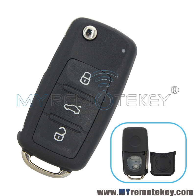 5K0 837 202 AD Remote Key shell 3 button HU66 blade for VW Golf Jetta ...