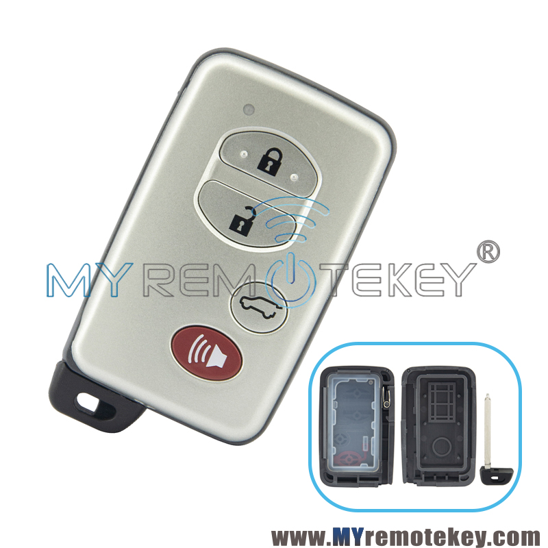 FCC HYQ14ACX Smart key shell 4 button for Toyota Venza 2010-2016 P/N 89904-0T020