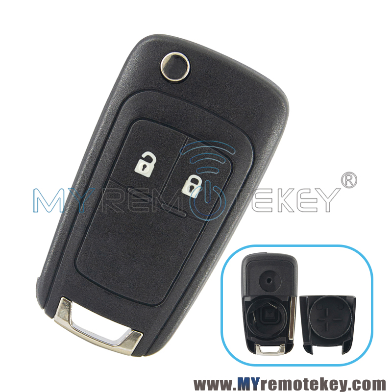 PN 13500218 Flip key shell 2 button HU100 for Chevrolet Cruze Aveo ...