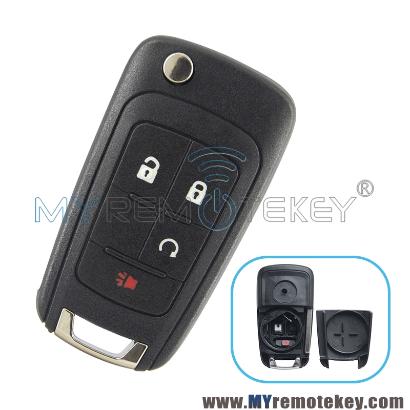 Flip key shell 3 button with panic for Chevrolet Sonic Equinox 2010 ...