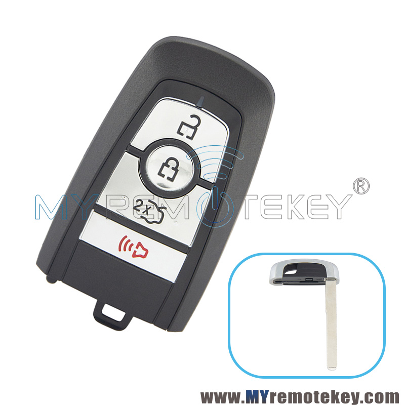 FCC M3N-A2C93142300 smart key shell 4 button for 2017-2022 Ford Edge ...