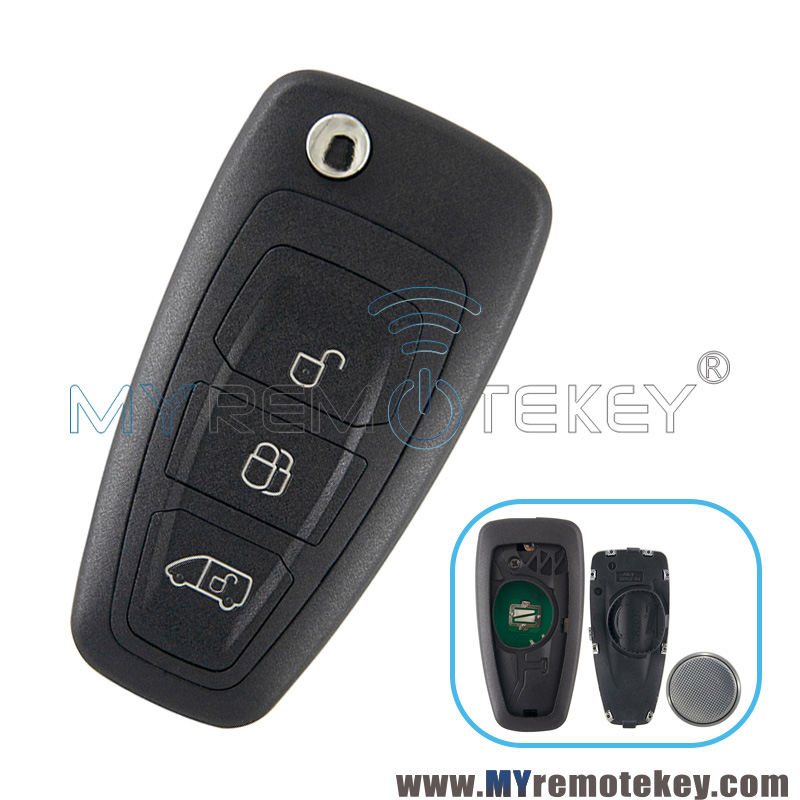 Flip Remote Key 3 button 433Mhz FSK ID49 chip for Ford Transit Custom ...