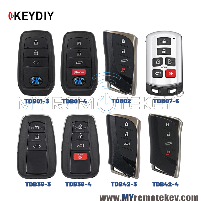 KEYDIY KD TDB01 TDB02 TDB07 TDB36 TDB42 4D Smart Keys Universal Remotes ...