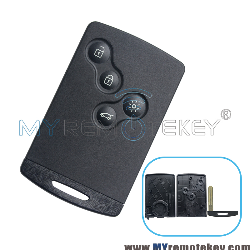 P/N 285970037R Smart Card Key Shell Case 4 button for Renault Koleos