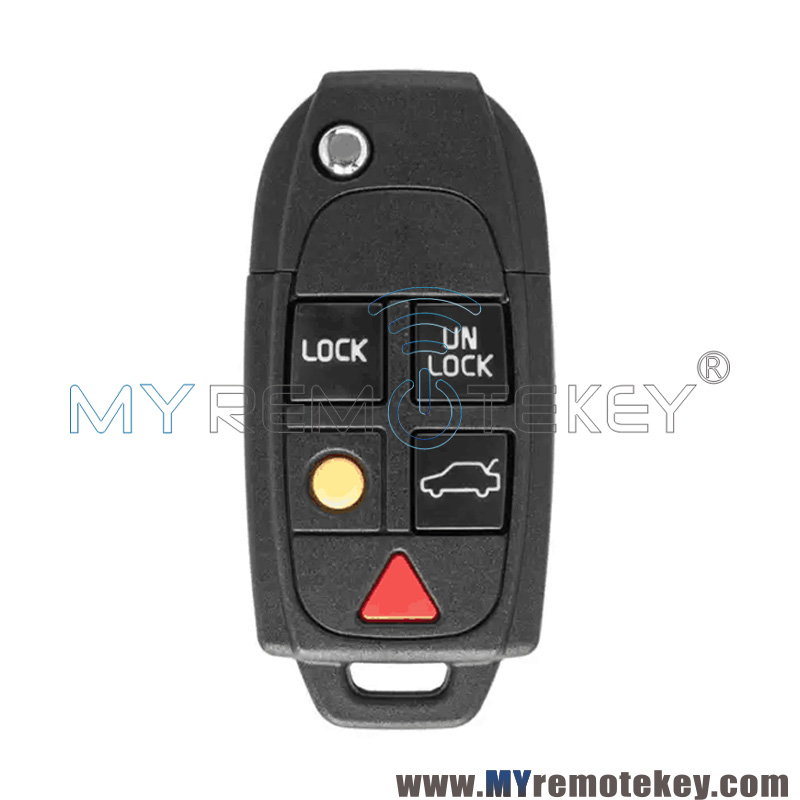 FCC LQNP2T-APU Flip key replacement shell 5 button for VOLVO C30 C70 ...