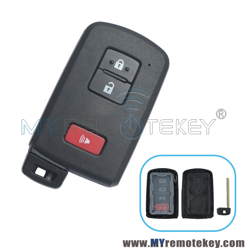 FCC HYQ14FBA Smart key case 2 button with panic for Toyota Prius C ...