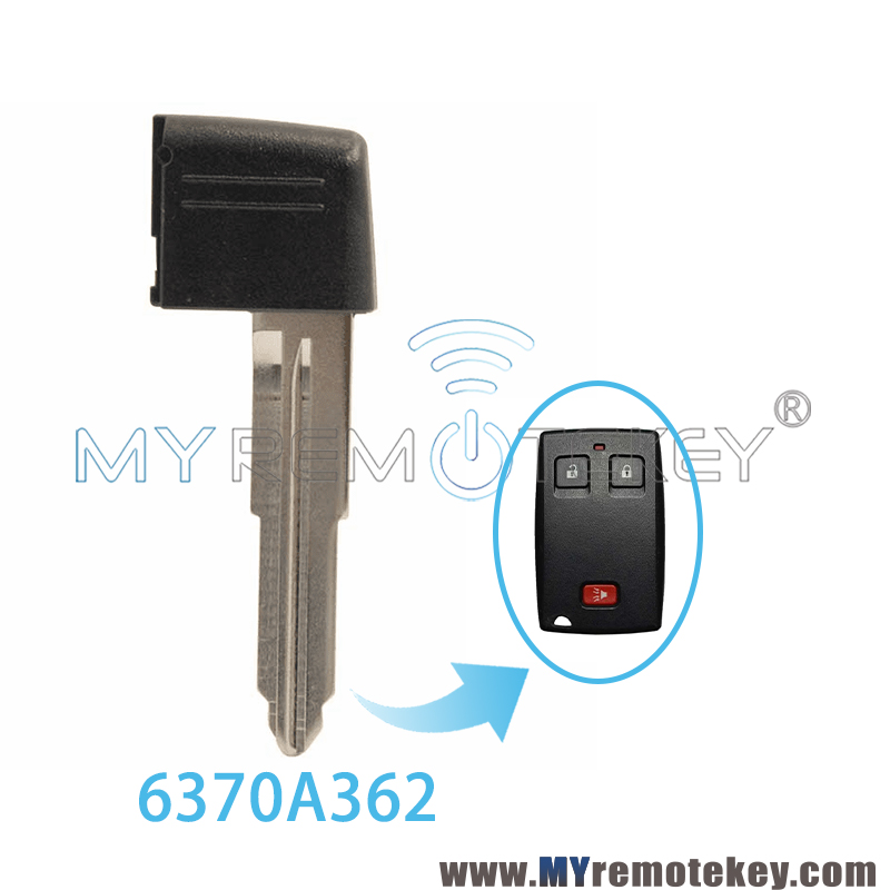 PN 6370A362 Smart key blade emergency key insert MIT3 no chip /with ...