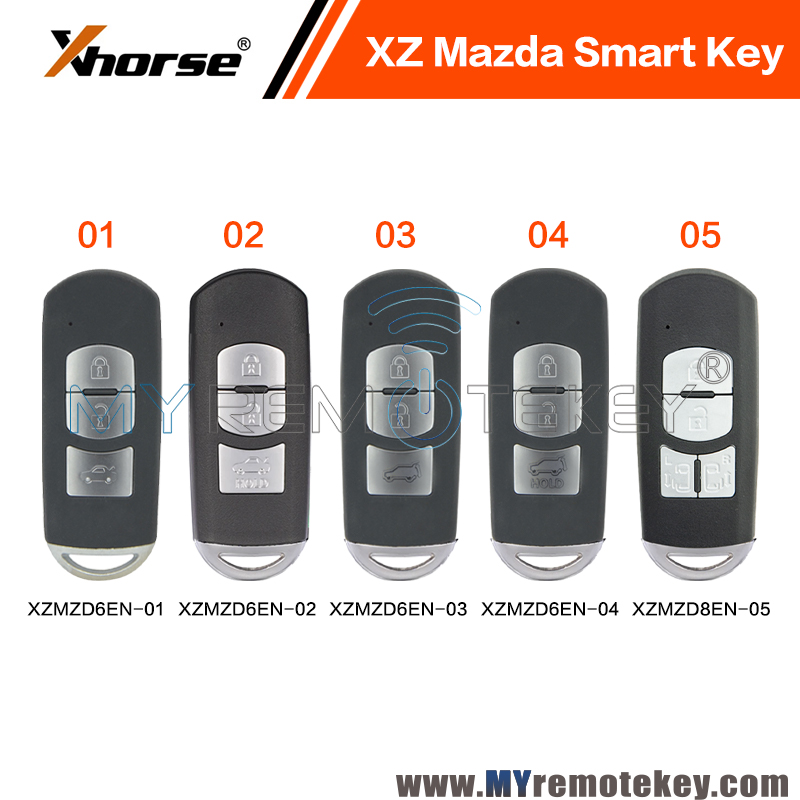 Xhorse XZMZD6EN 3 Button / XZMZD8EN 4 Button XZ Series MAZDA Complete ...