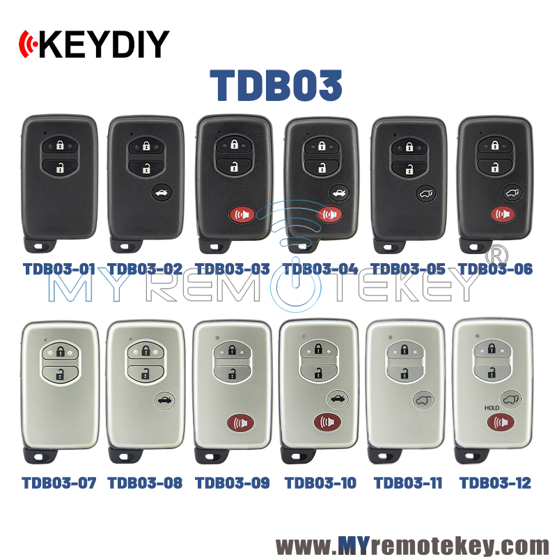KEYDIY KD TDB03-3 TDB03-4 TDB03 4D Smart Keys Universal Remotes For ...