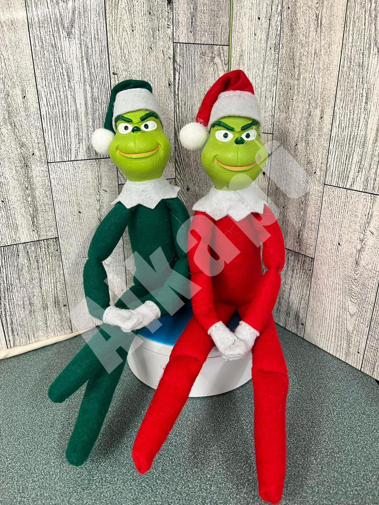 CHINESE WAREHOUSE 30cm Latex/Resin/Pvc Grinch Elf Doll