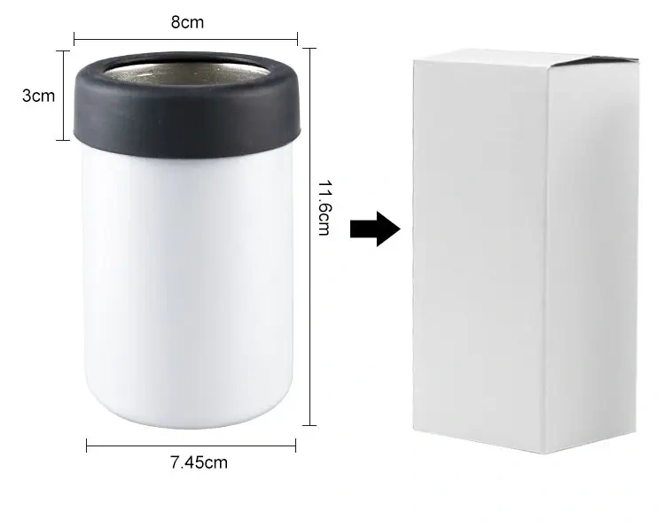 USA RTS 12oz Sublimation Can Cooler With Dual Lid