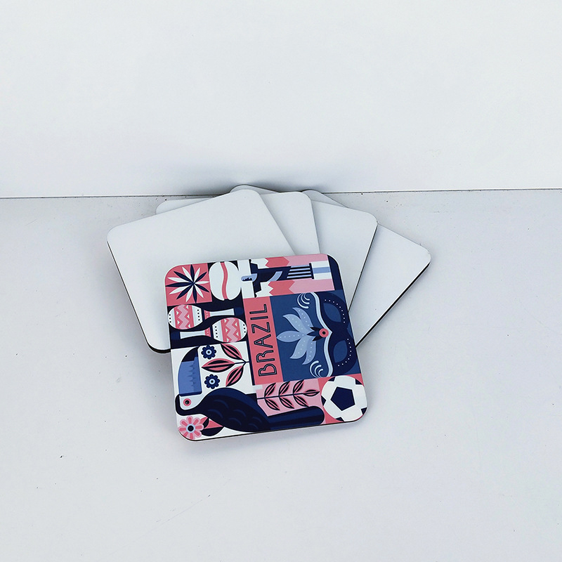 CHINESE WAREHOUSE Sublimation MDF Square Coasters 100x100mm