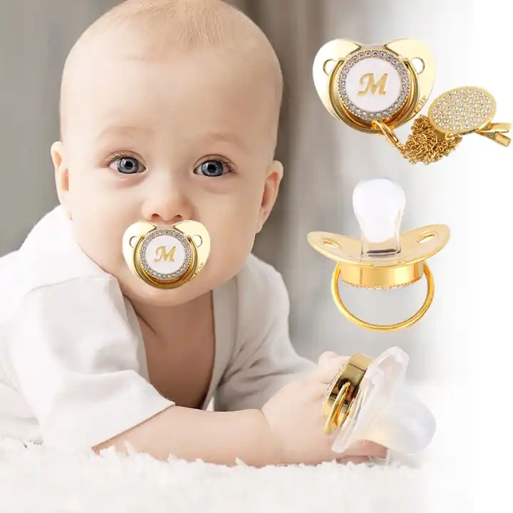 CHINESE WAREHOUSE Sublimation Silicone Baby Pacifier Chain Clip