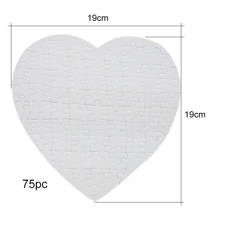 CHINESE WAREHOUSE Sublimation Heart Puzzle 75pcs