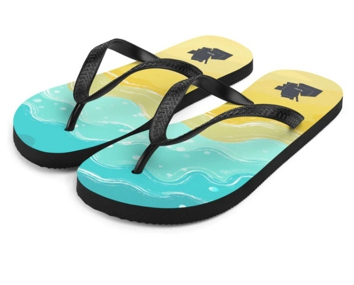 CHINESE WAREHOUSE PVC Sublimation Beach Flip Flops