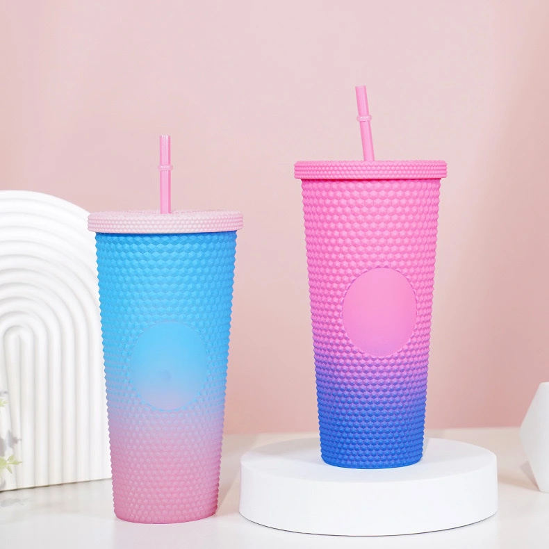 CHINESE WAREHOUSE 22oz Double Walled Studded Plastic Tumbler