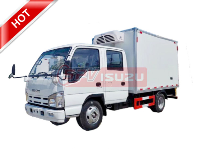 Latest ISUZU 100P Double Rows Reefer Truck | 2+3 Seater Refrigerator Lorry