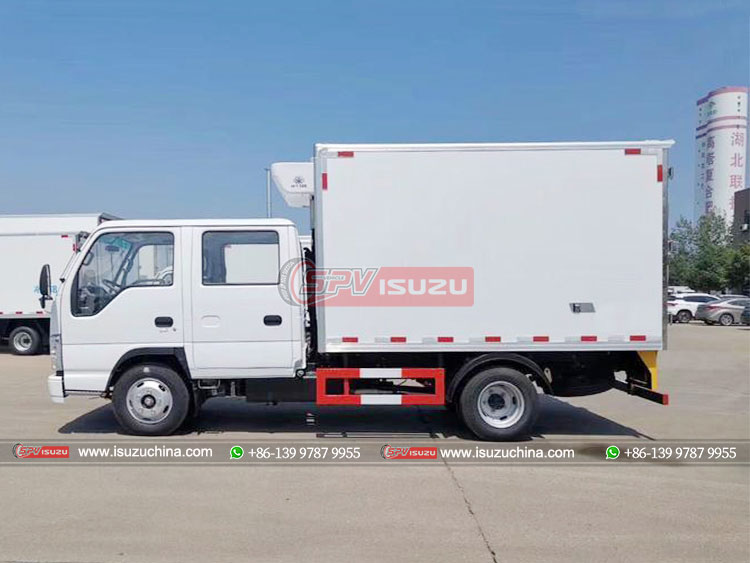 Latest ISUZU 100P Double Rows Reefer Truck | 2+3 Seater Refrigerator Lorry