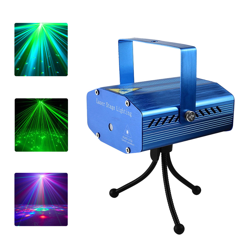 SD44 Proyector Láser Luz De Escenario Activado Por Sonido Azul,Decoración de Navidad