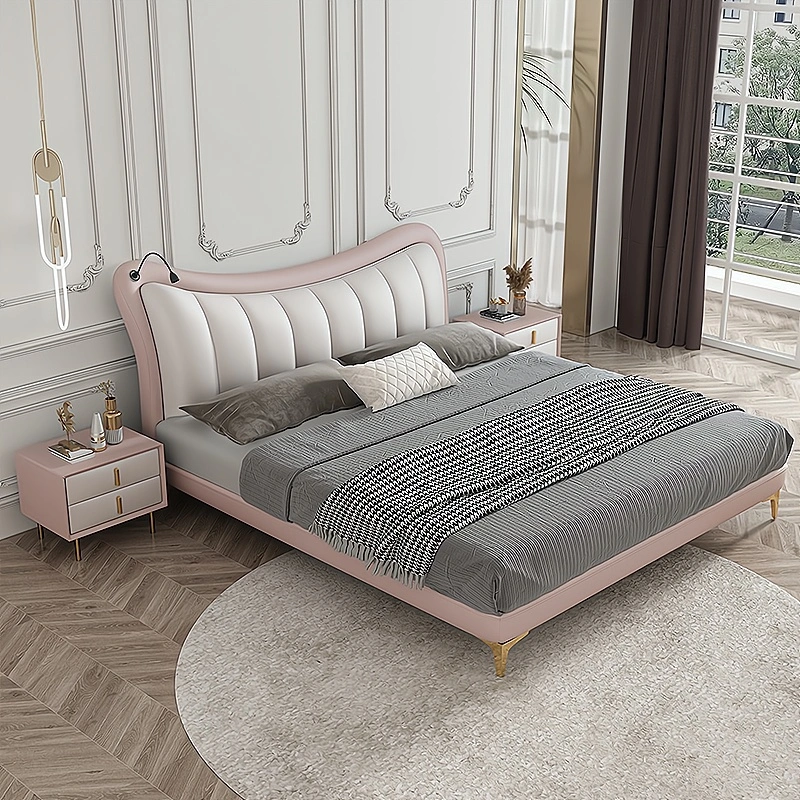 Light Luxury Bedside Table ILBT-011 (Pink)