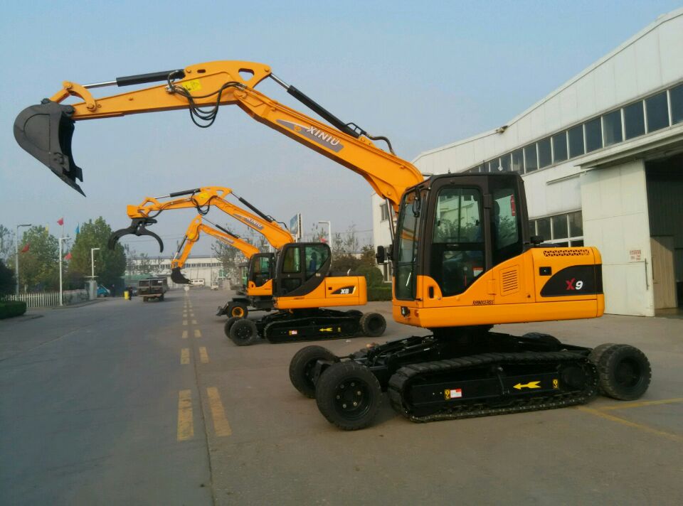 Small Wheel-Crawler Excavator X9 9ton with CE ISO