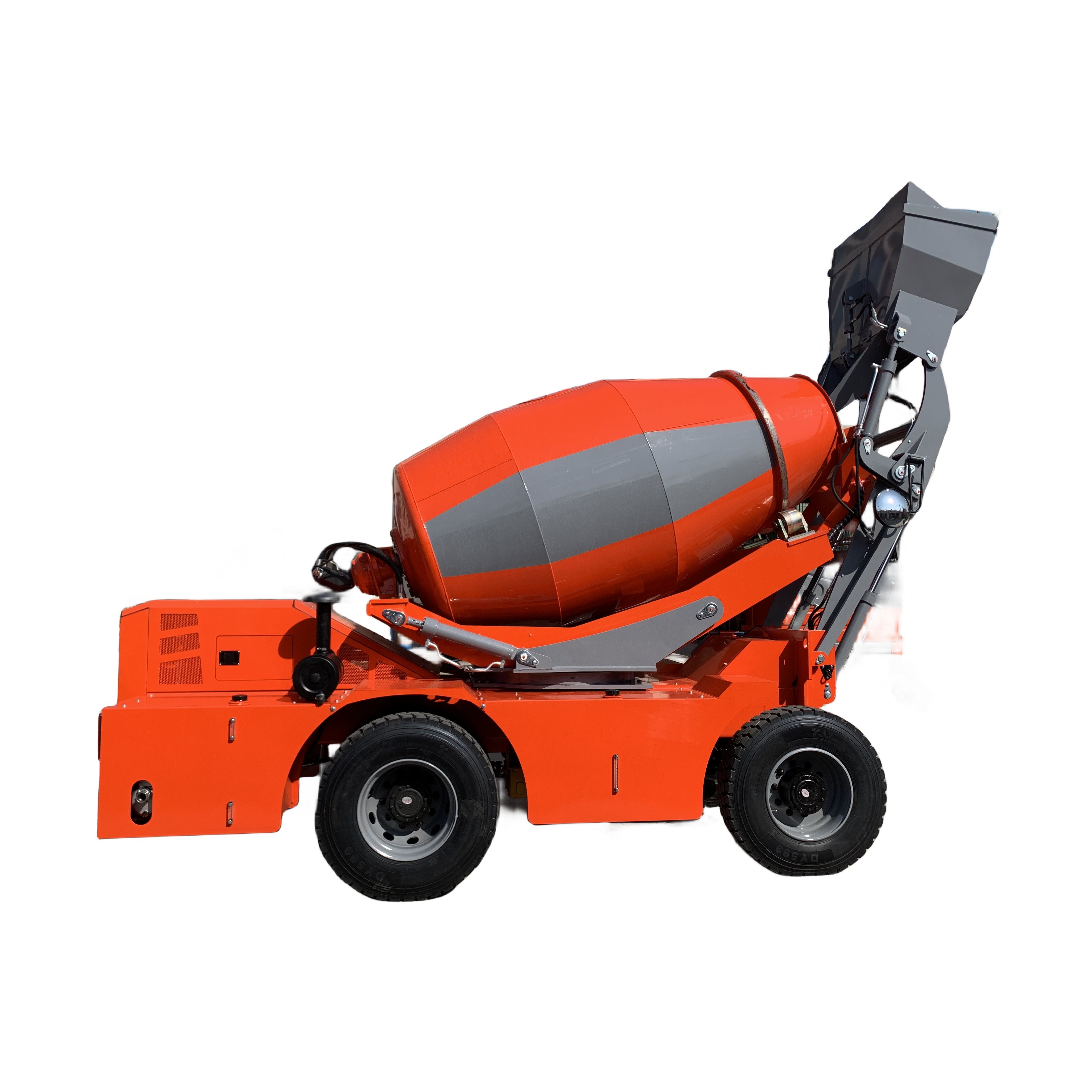 4 Cubic Meters Self-loading Concrete Mixer truck integral type