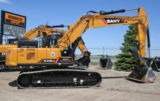 SANY SY215C 21ton Crawler Digger Machine Construction Medium Excavator
