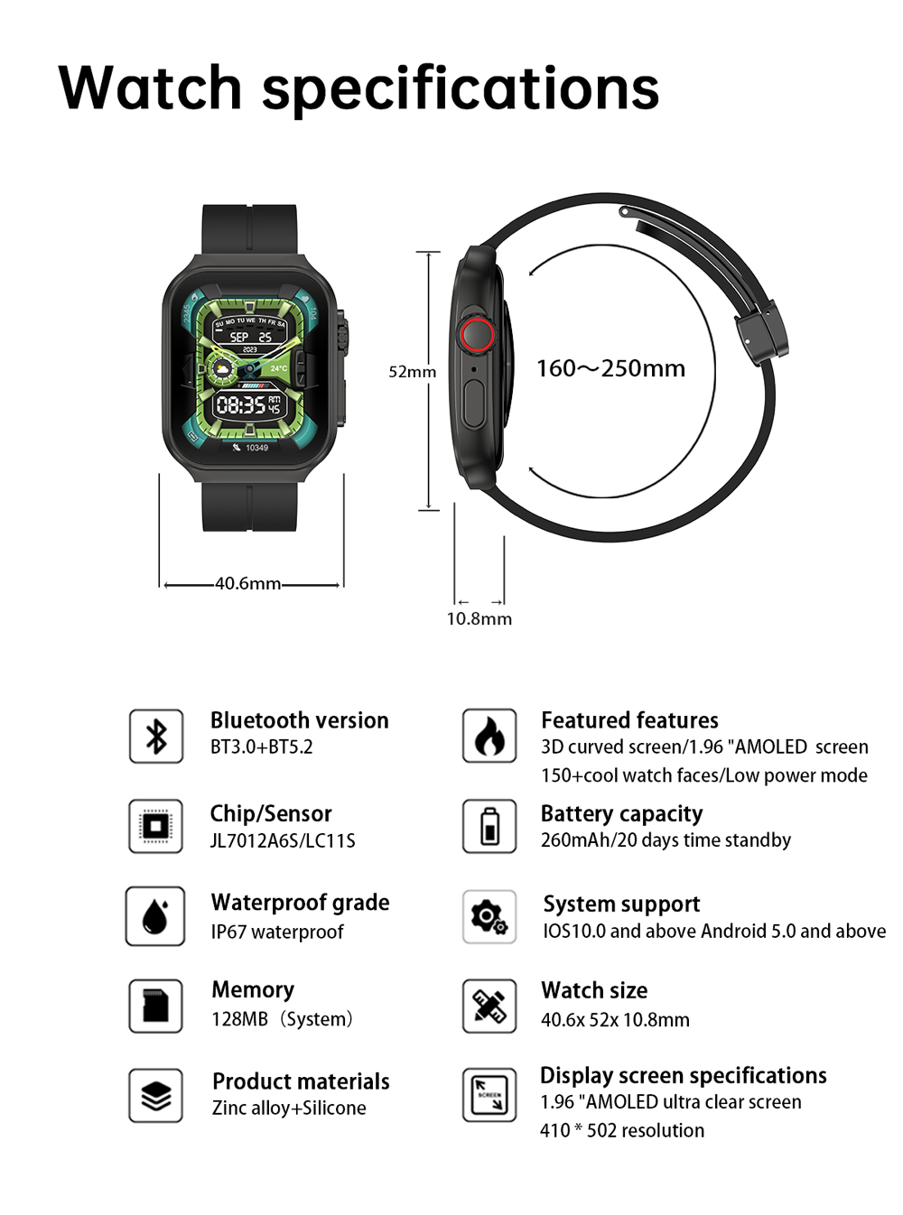 Nodizz SmartWatch OA88