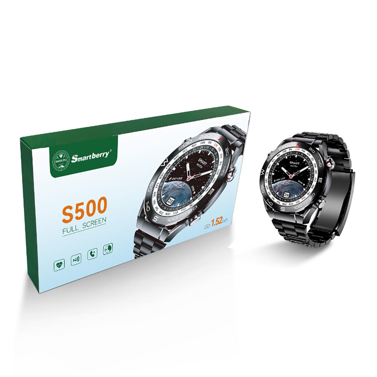 Smartbarry 手表 S500 功能先进 - 保持连接和时尚