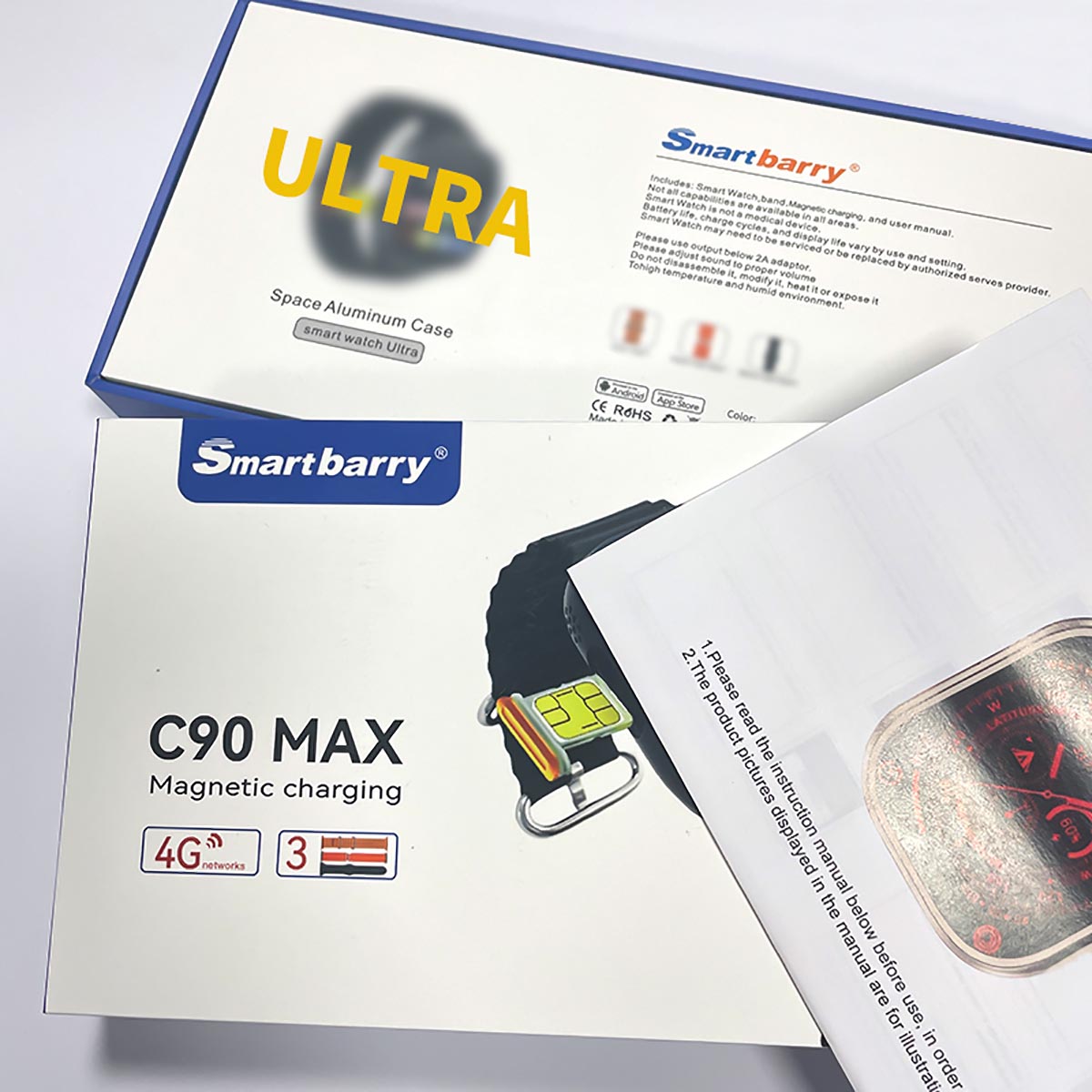 Smartbarry الساعة الذكية C90Max