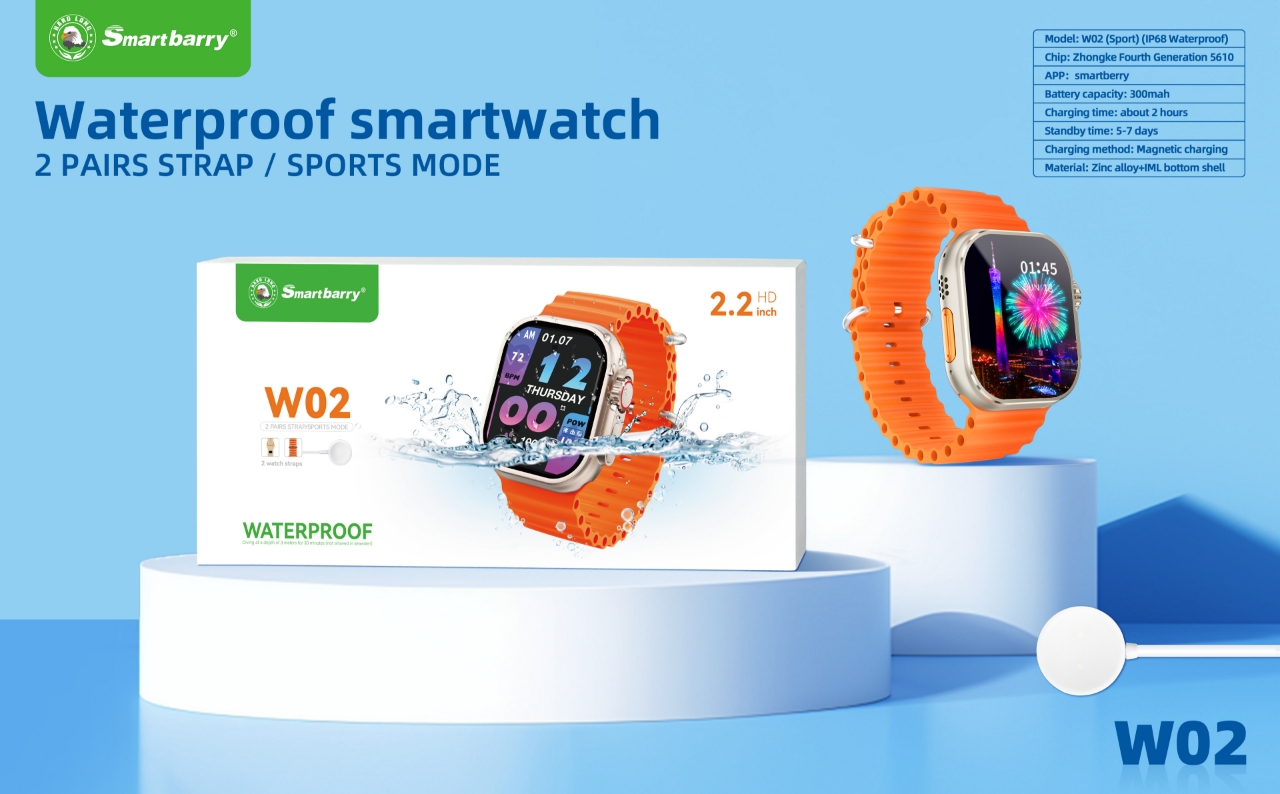 Waterproof smartwatch W02