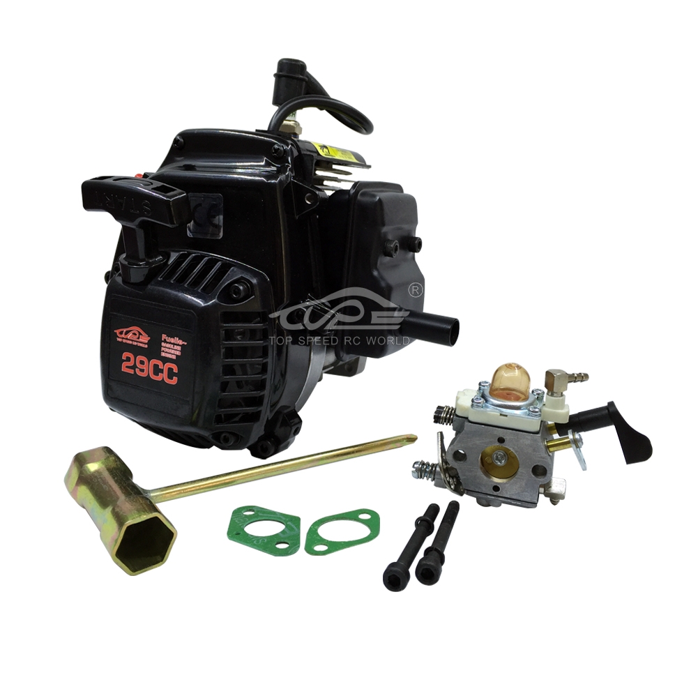 FLMLF 29CC 2-Stroke 4 Bolt Engine for 1/5 HPI ROVAN KINGMOTOR MCD Baja 5B 5T 5SC FG REDCAT RCMK ...